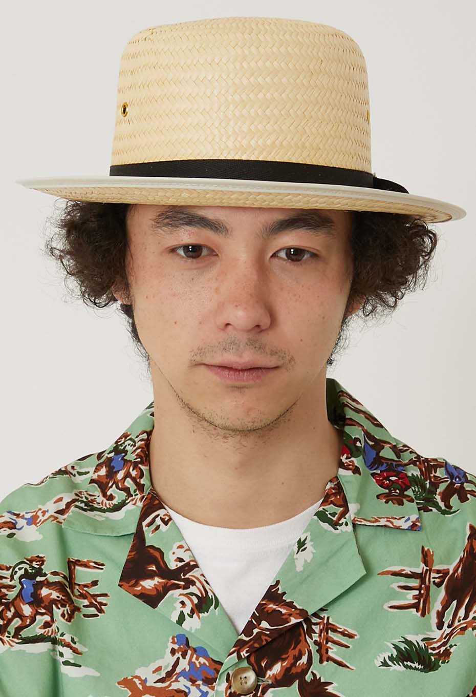 SUNSET STRAW HATS|ハット|SUNSET STRAW HATS ボーイズ ラウンドクラウン Palm Straw