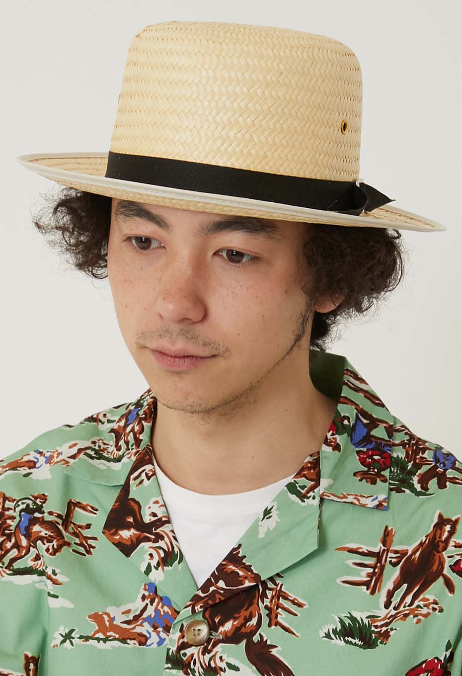 SUNSET STRAW HATS|ハット|SUNSET STRAW HATS ボーイズ ラウンドクラウン Palm Straw
